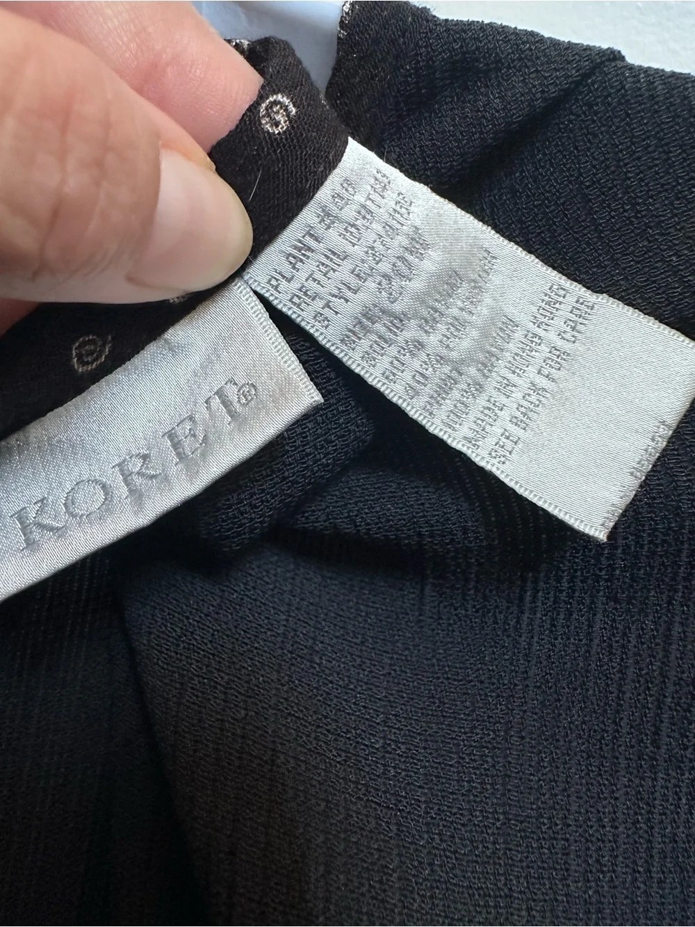 Koret | Sweaters | Koret Vintage Black Rayon Cardigan With Subtle Taupe ...